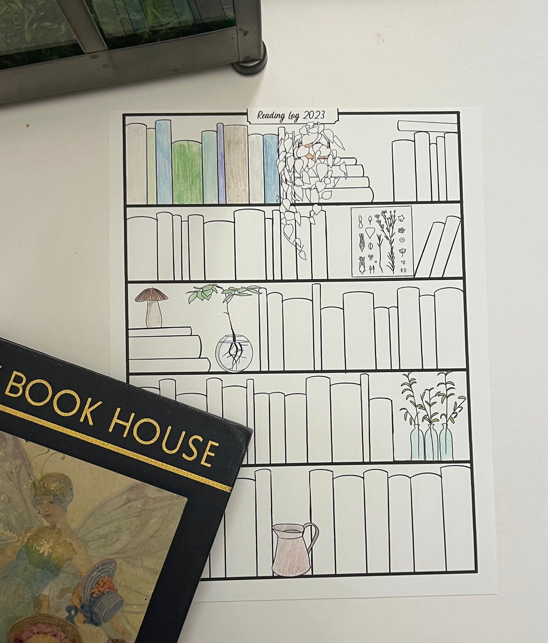Nature Themed/styled Bookcase Style Reading Log - Etsy