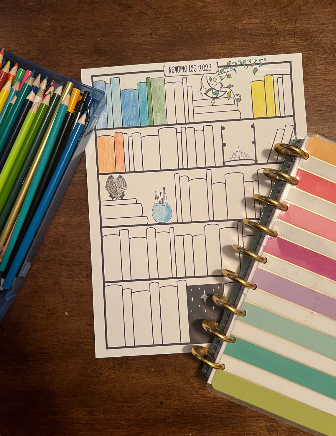 ACOTAR Themed Bookcase Style Reading Log - Etsy