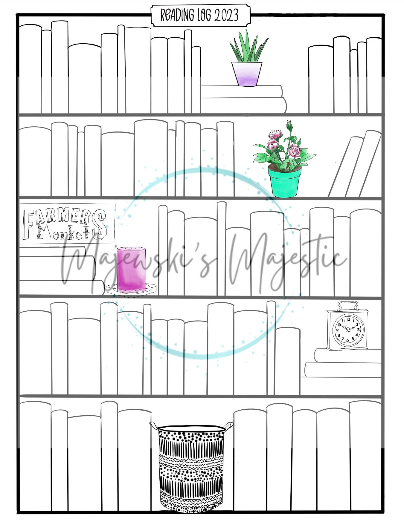 Cottage Core Themed Reading Log - Etsy