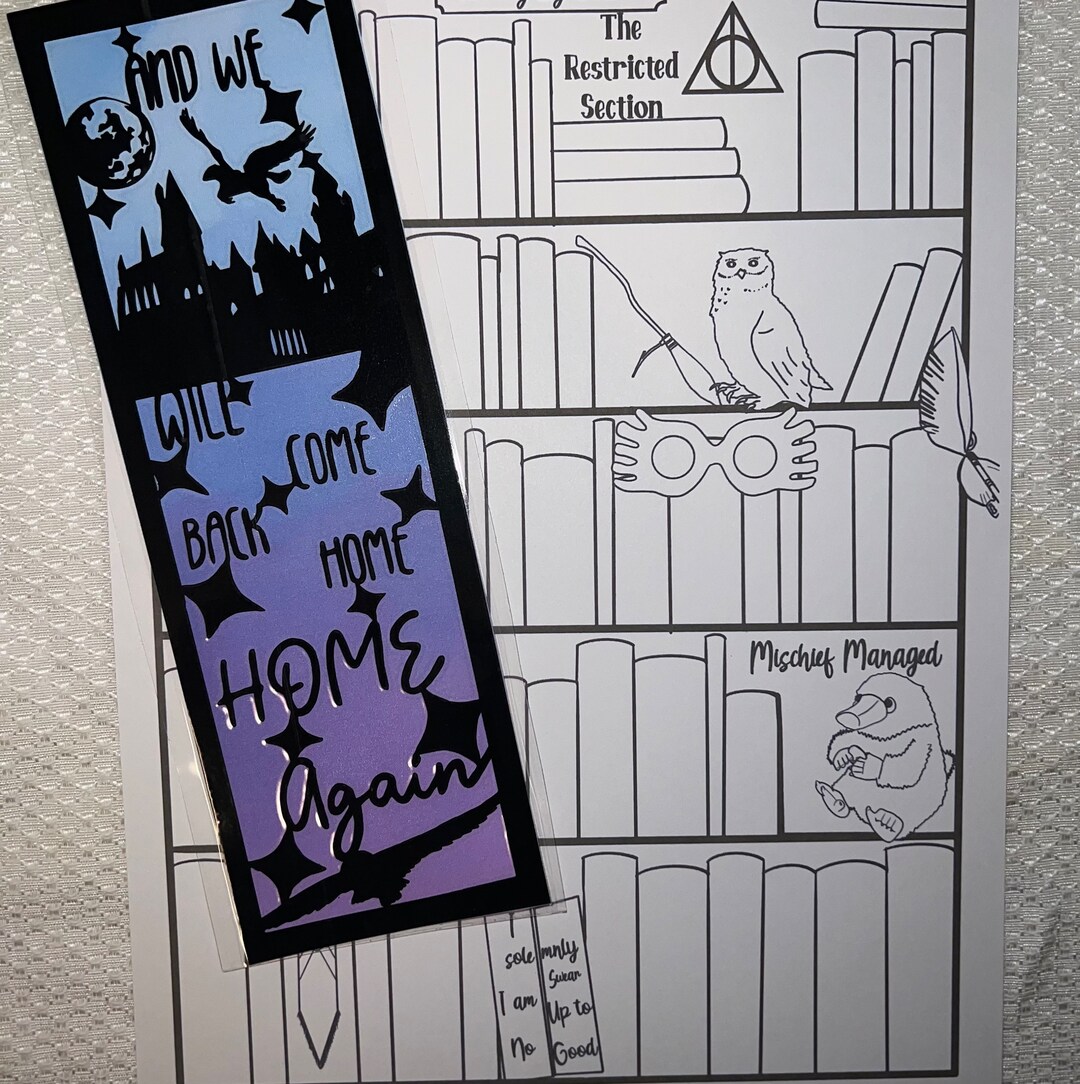 Wizard Themed Bookcase Style Reading Log/tracker - Etsy