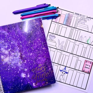 Witchy Themed Bookcase Reading Log - Etsy