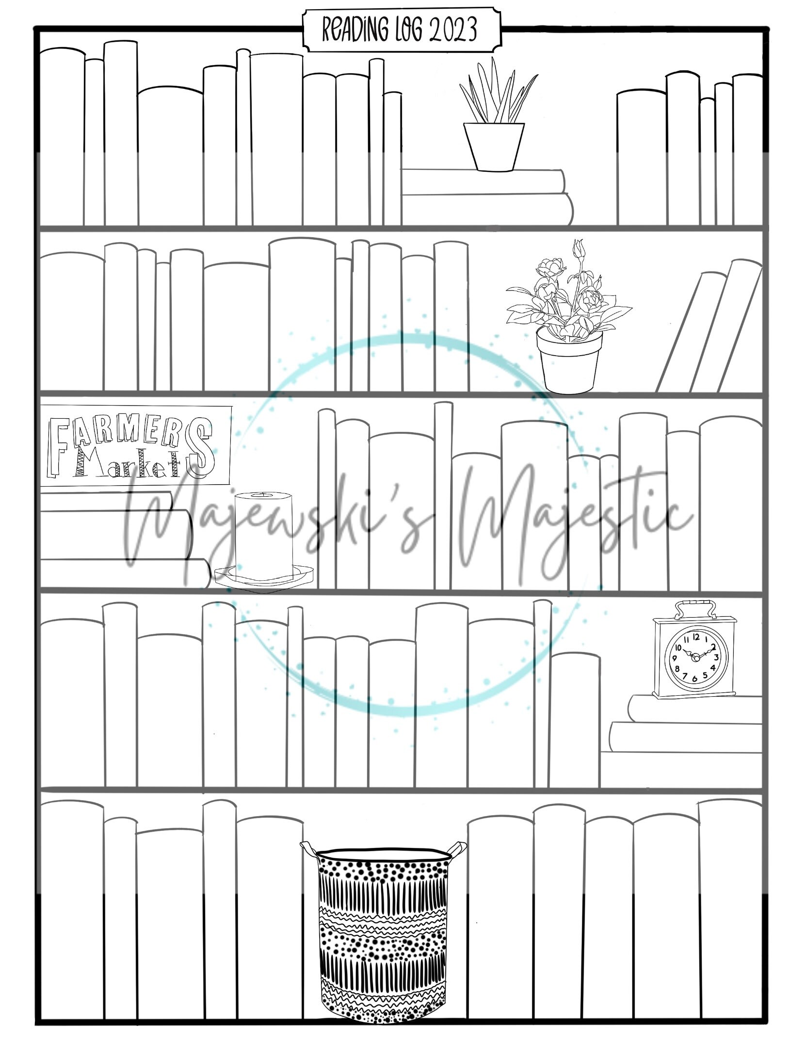 Cottage Core Themed Reading Log - Etsy