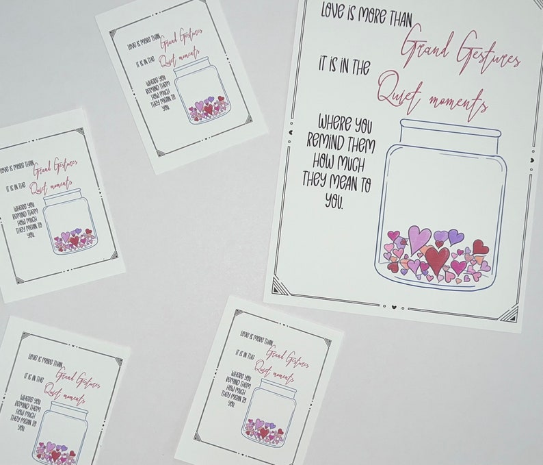 Valentine Love in a Jar Quote Printable - Etsy