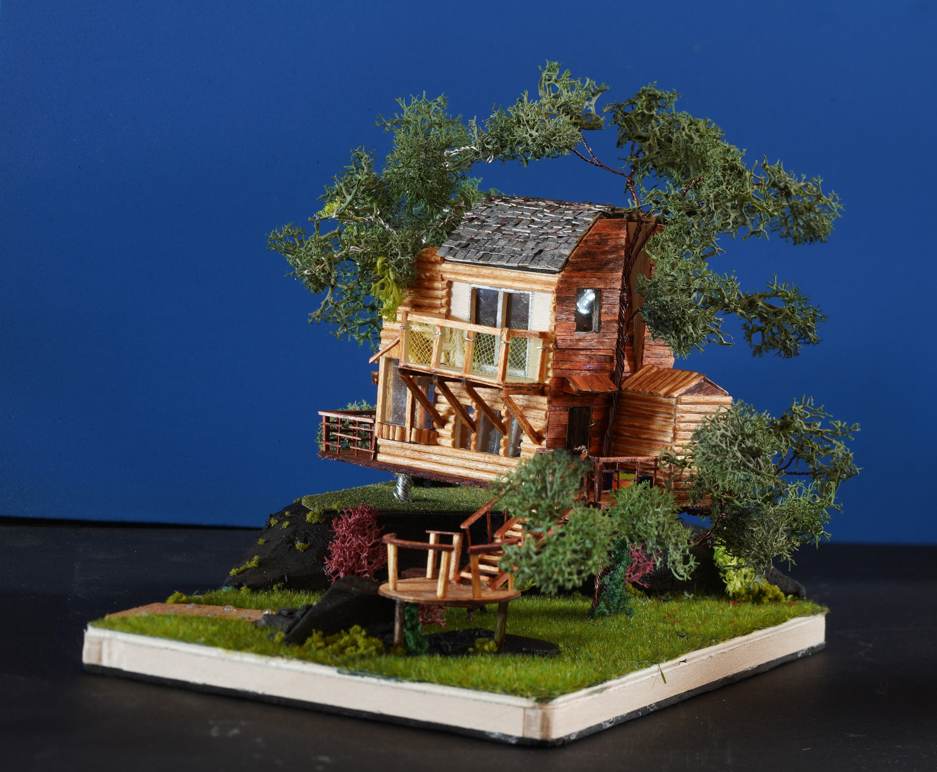 Tree House - Handmade 1:100 Scale Collectable Diorama of a Fully ...