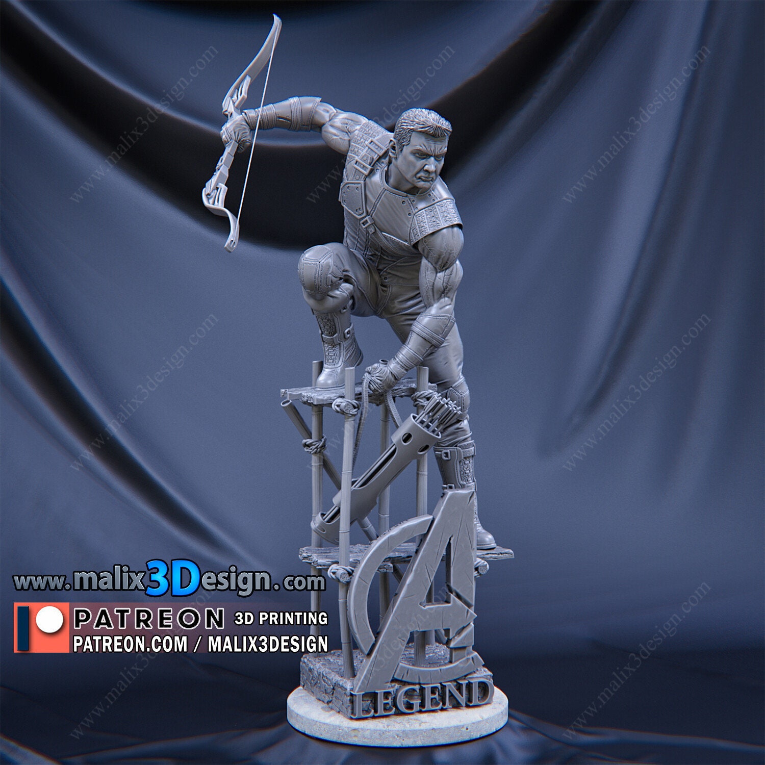 Hawkeye, 1:10 Scale, Avengers, Resin Model Kit, Marvel, 8k 3d Print ...