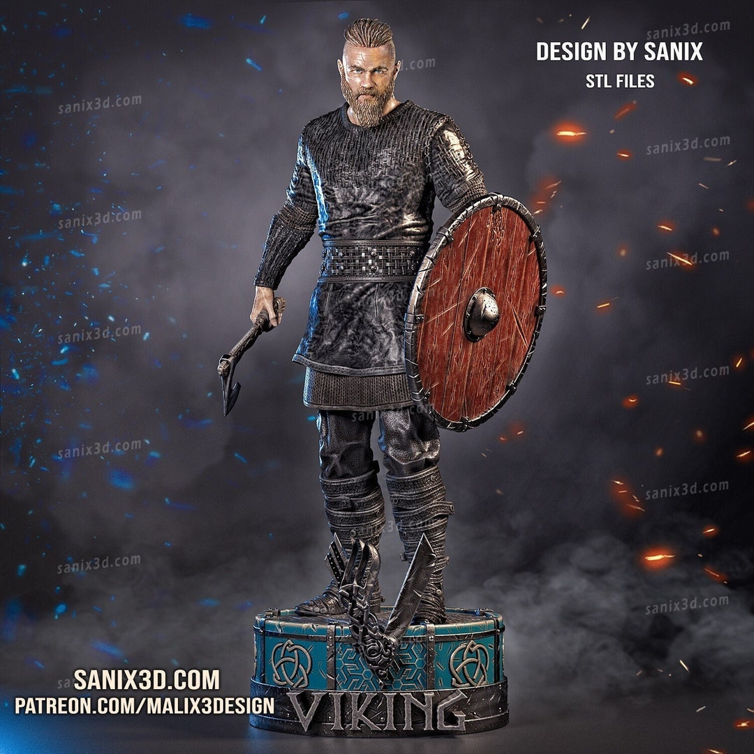 Ragnar Lothbrok, Vikings, Resin Model Kit, 1:8 Scale, DC, 8k Print ...