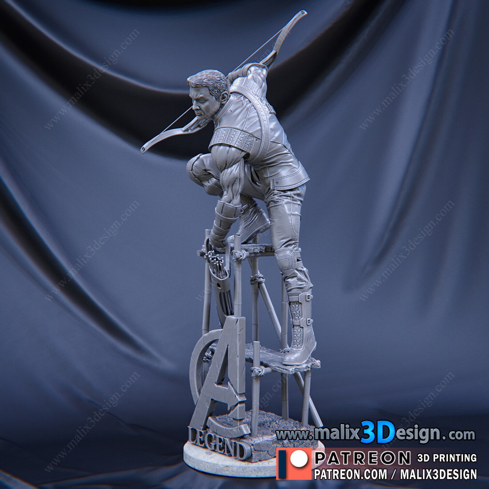 Hawkeye 1:10 Scale Avengers Resin Model Kit Marvel 8k 3d - Etsy