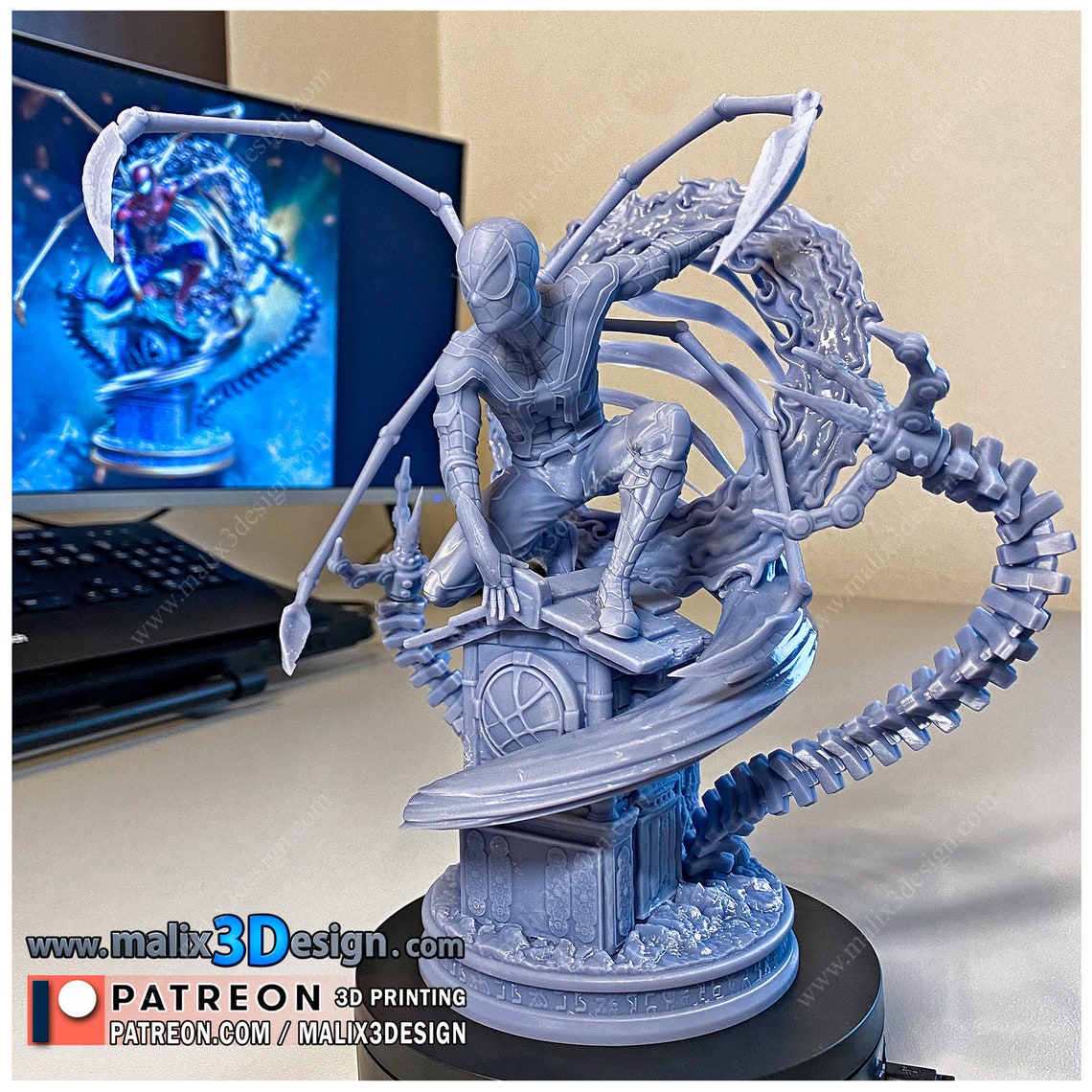 Spider-man, 1:10 Scale, Tom Holland, Amazing Spider Man, Resin Model ...