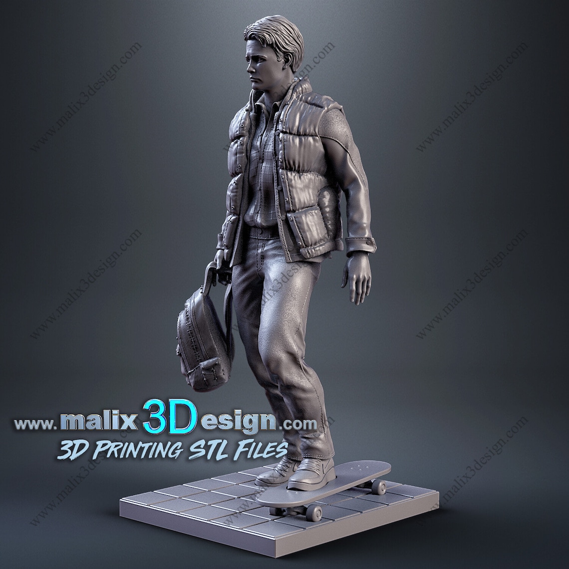 Marty Mcfly, Back to the Future, 1:10 Scale, 8k 3d Print, Resin Model ...