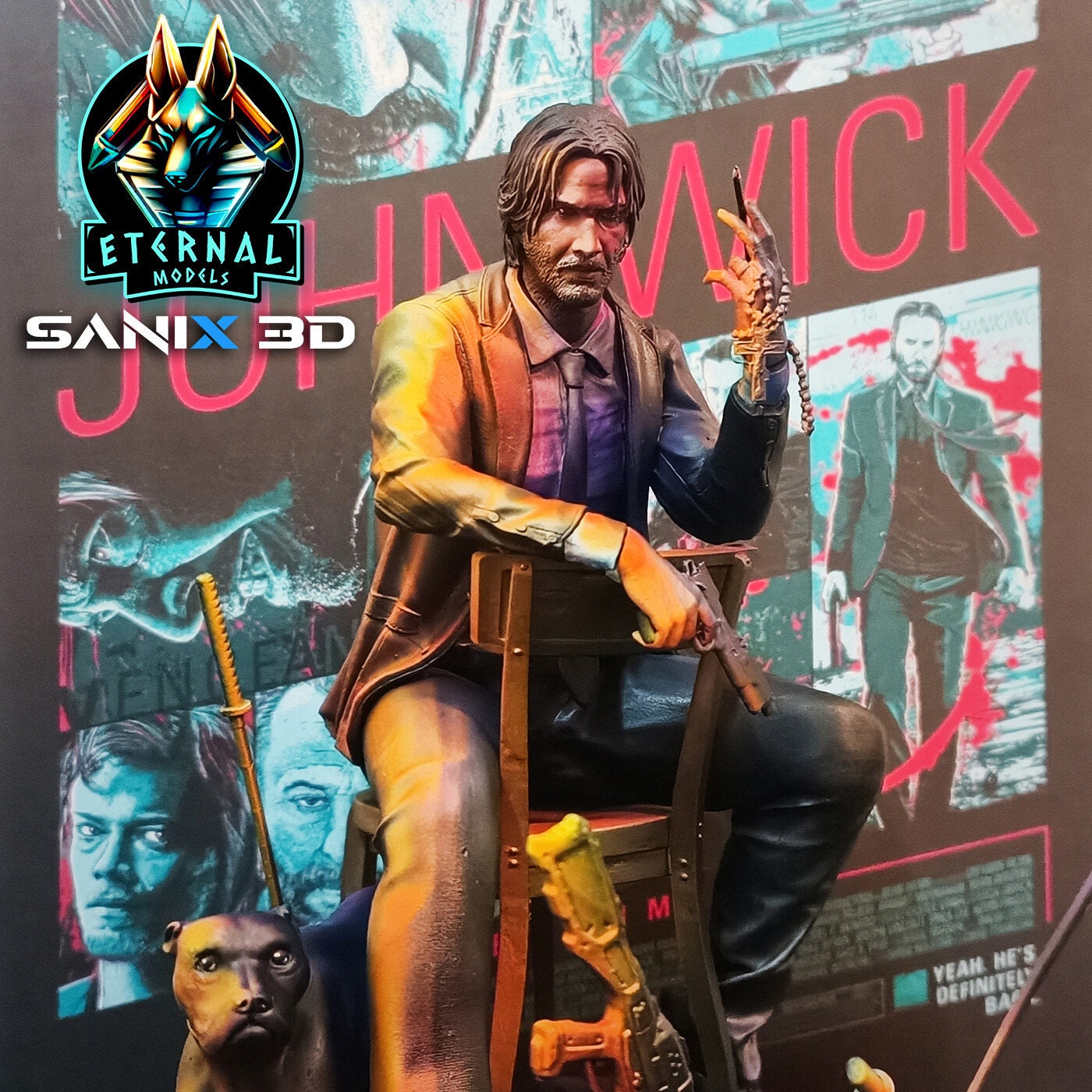 John Wick, 8k 3d Print, Resin Model Kit, Amazing Details - Etsy
