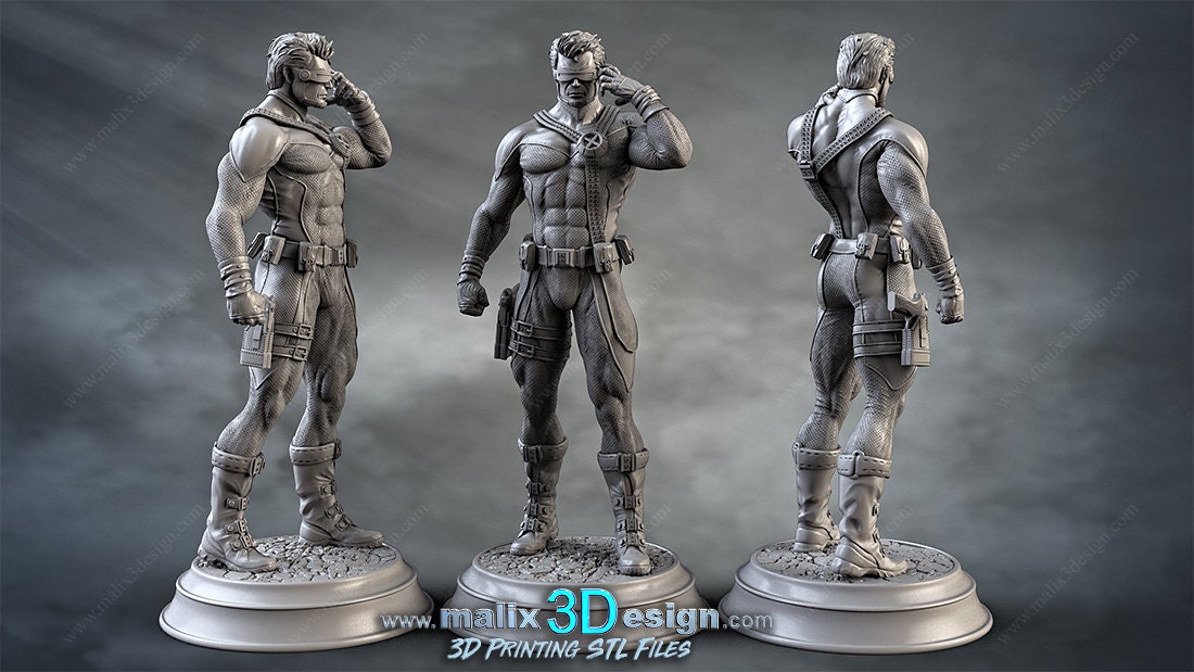 Cyclops, 1:10 Scale, X-men, Resin Model Kit, Marvel, 8k 3d Print ...