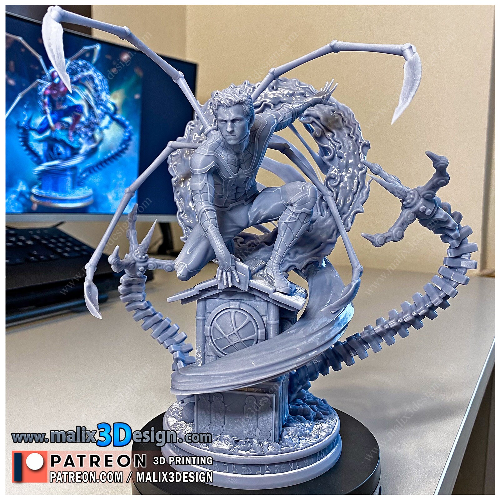 Spider-man, 1:10 Scale, Tom Holland, Amazing Spider Man, Resin Model ...