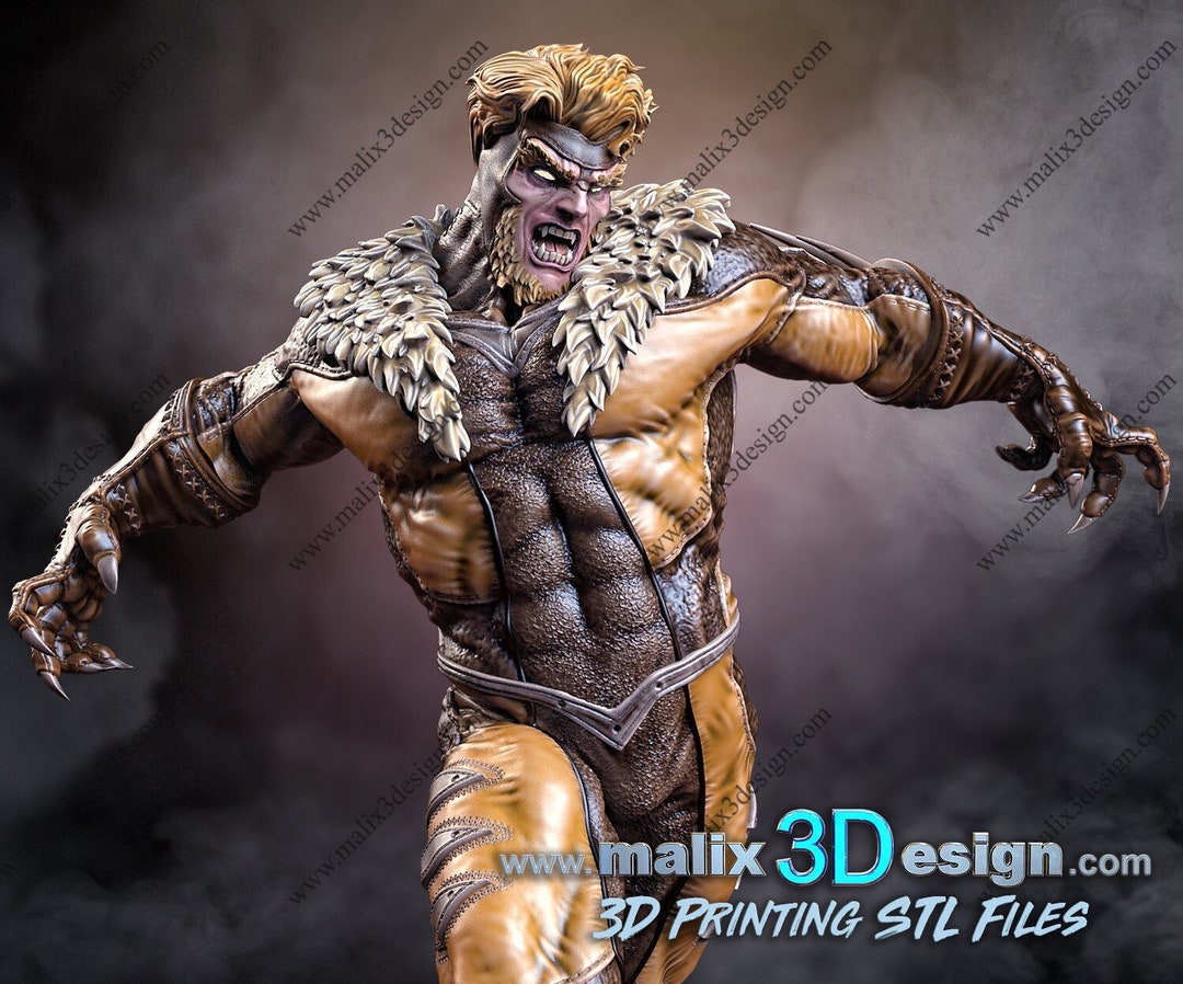 Sabretooth, 1:10 Scale, X-men, Resin Model Kit, Marvel, 8k 3d Print ...
