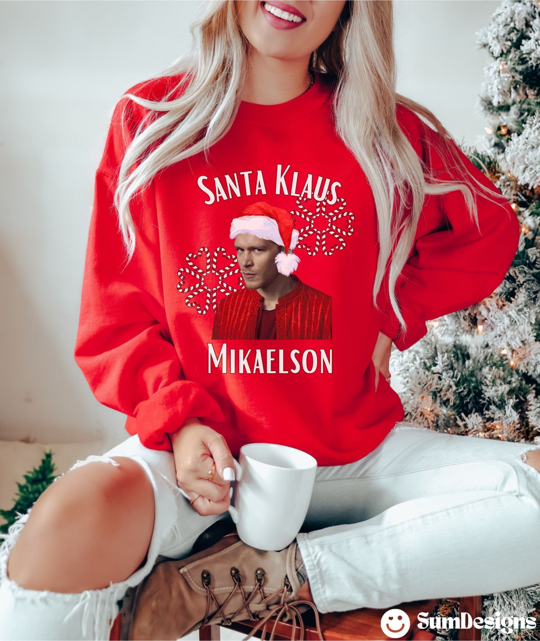 Santa Klaus Mikaelson Sweatshirt, Funny Ugly Christmas Sweater, Klaus ...