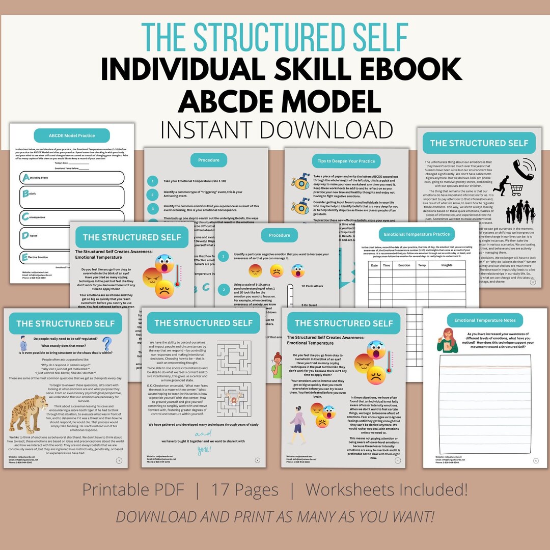 The Structured Self- ABCDE Model Workbook Digital Download - Etsy