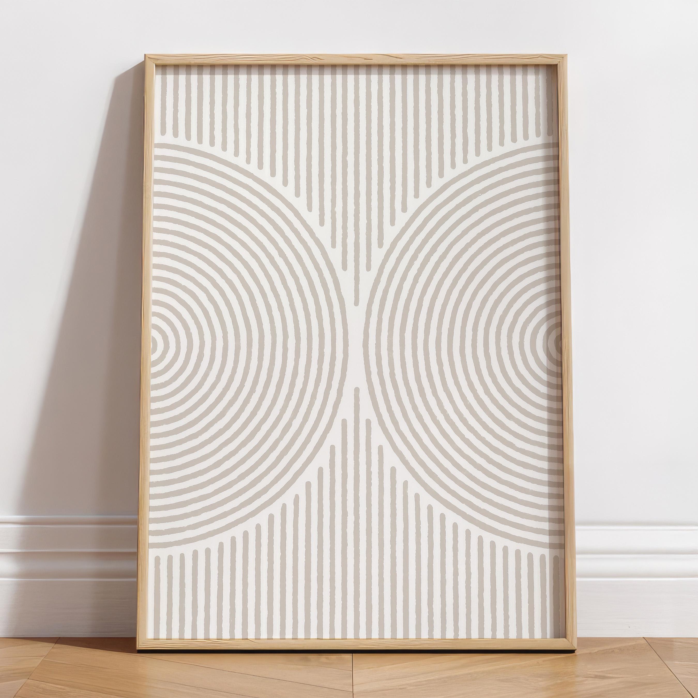 Modern Neutral Abstract Printable Wall Art Set of 3, Simple Line Print ...