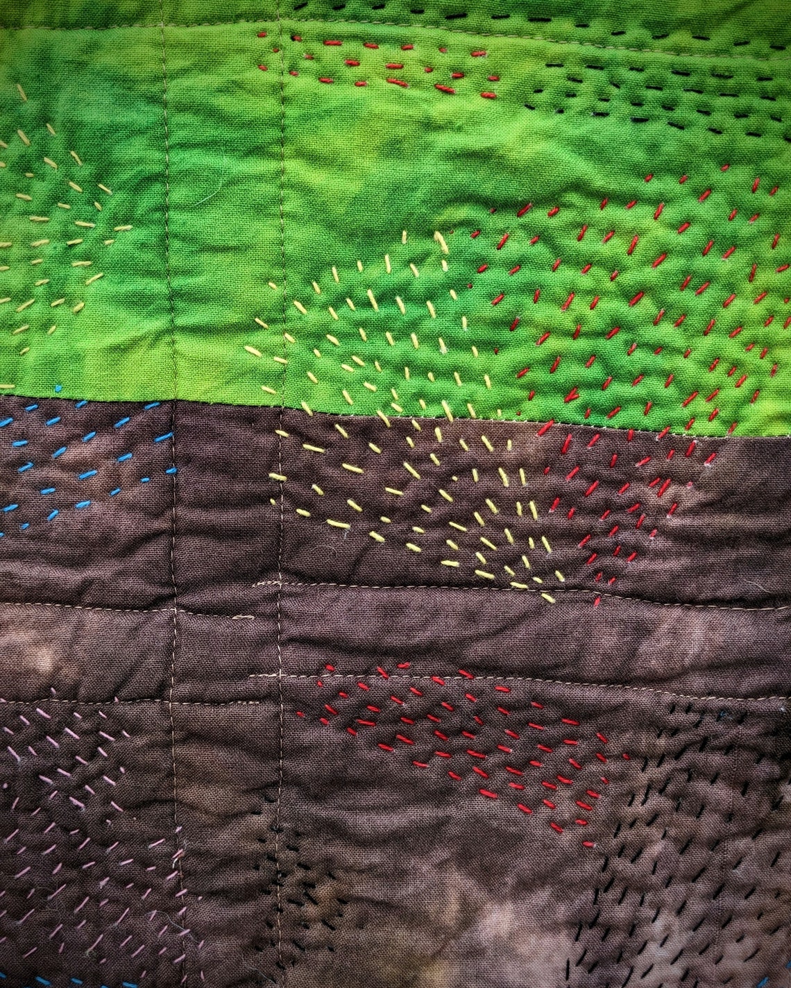 Crazy Quilt Throw, Pieced Patchwork Quilt, Upcycled Scrap Blanket, Handmade Brown Bedspread ...