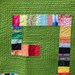 Green Pieced Patchwork Spiral Quilt, Upcycled Scrap Blanket, Colorful ...