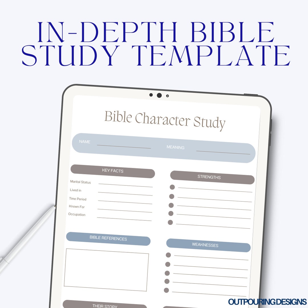 Bible Study Template Digital Sermon Notes Bible Study Guide Bible Study ...