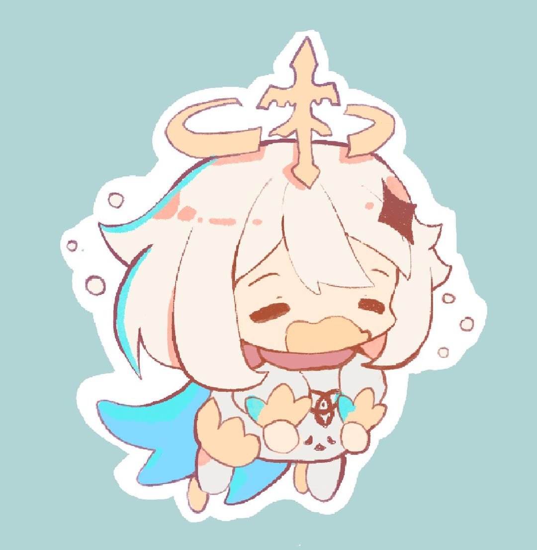 Paimon Holographic Genshin Sticker - Etsy