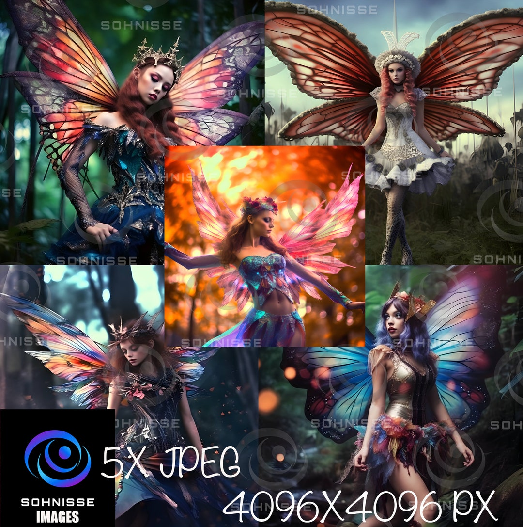 Fantastical Fairies Bundle Asabia 5 Images Jpeg Beautiful - Etsy