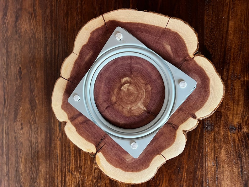 Live Edge Lazy Susan, Rustic Log Slice Lazy Susan/turntable, Cake Stand ...