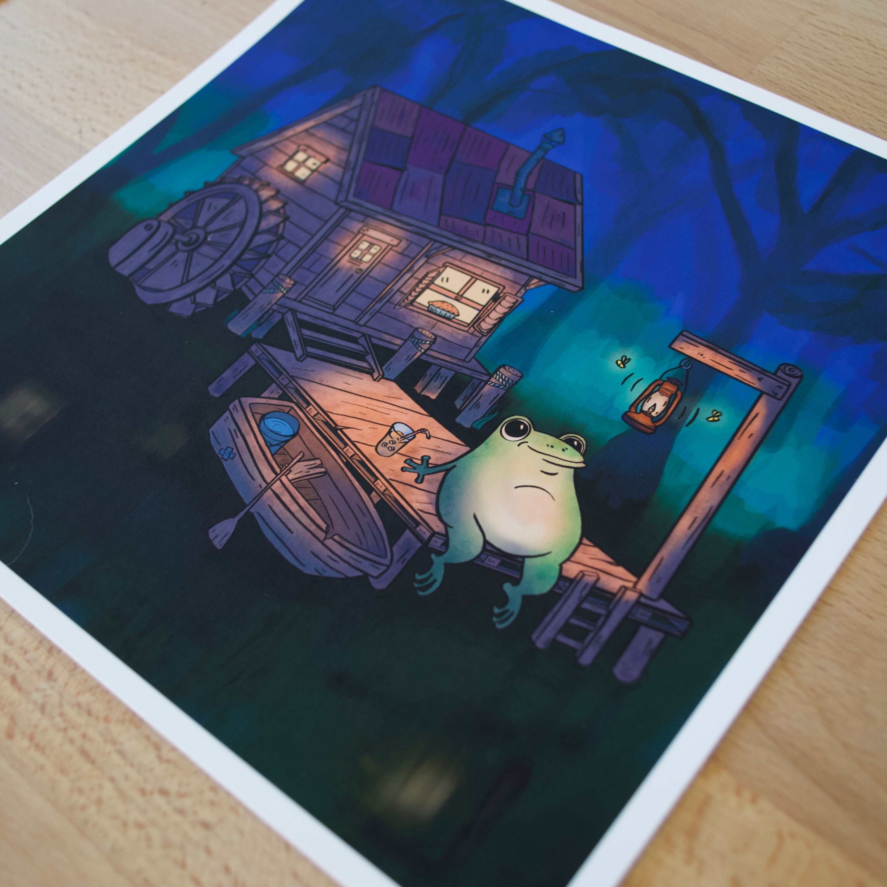 Frog Wall Art, Cartoon Art Prints, Cottagecore Print, Illustrated Frogs ...