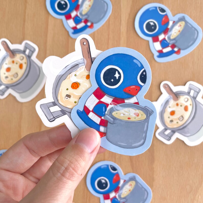 Penguin Sticker Set Sticker Funny Sticker Soup Sticker Cute Penguin - Etsy