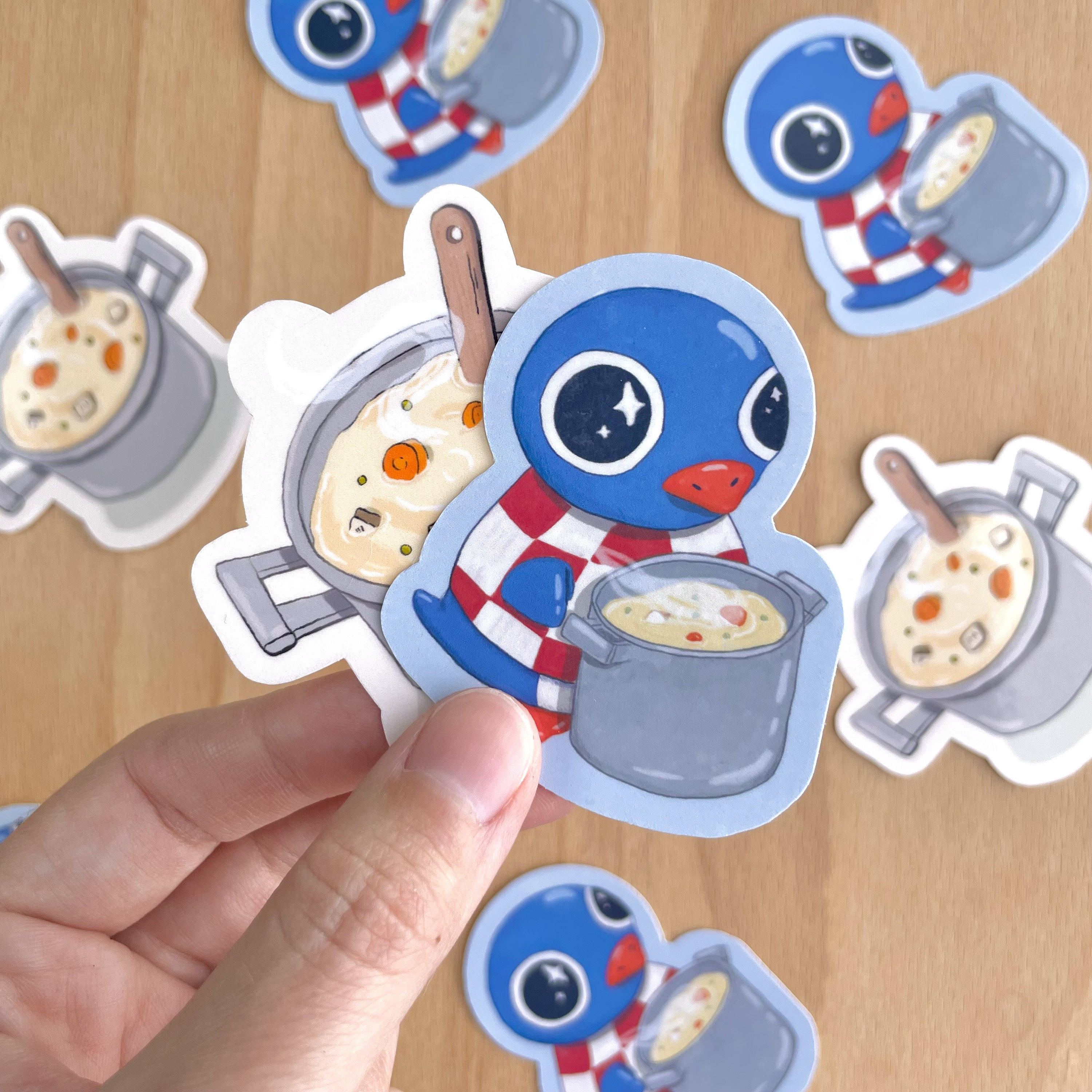 Penguin Sticker Set Sticker Funny Sticker Soup Sticker Cute Penguin - Etsy