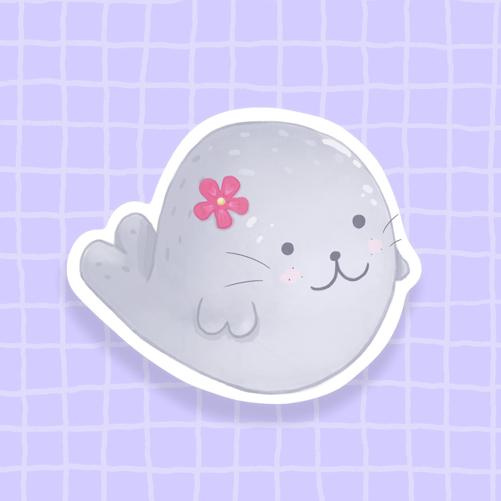 Seal Sticker Cute, Waterproof Sticker, Baby Animal Decal - Etsy