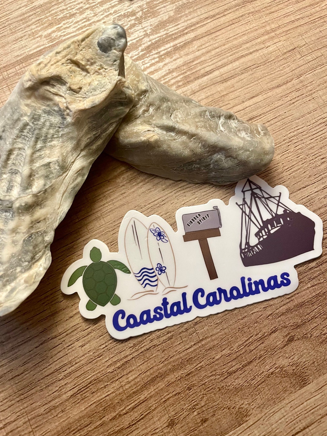 COASTAL CAROLINAS Beach Vacation Sticker Best of North Carolina ...