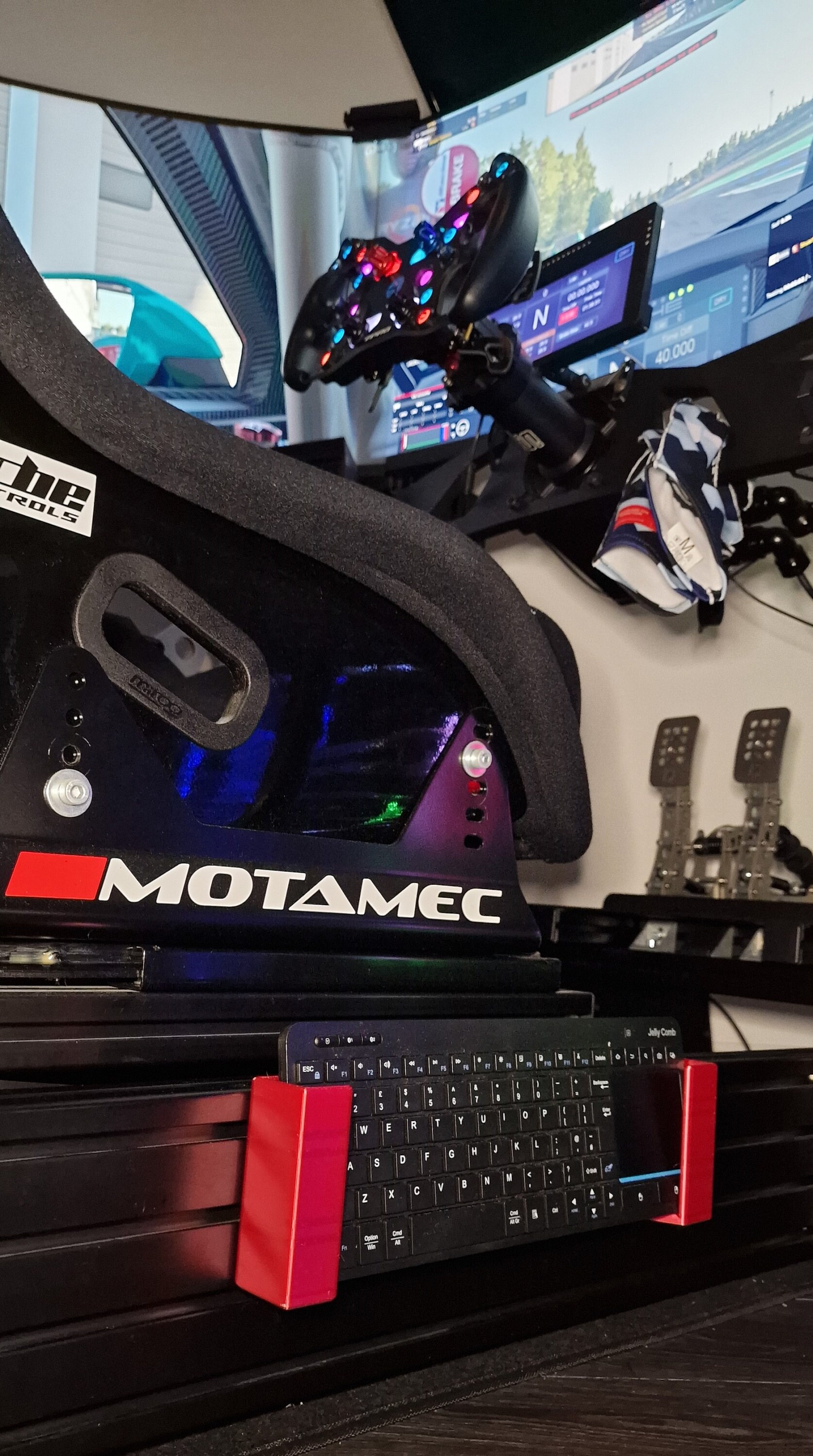 Sim Racing Keyboard Holder for 40 Series Profile T Slot Rig E.g. Simlab ...