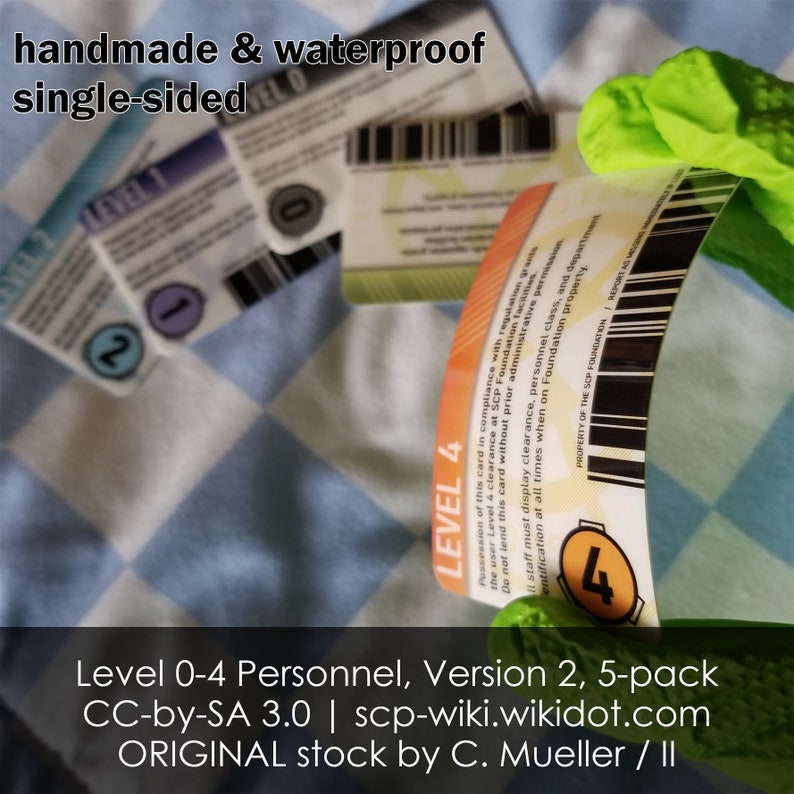 SCP Karten Level 0-4 Personal Version 2 5-Pack original - Etsy.de