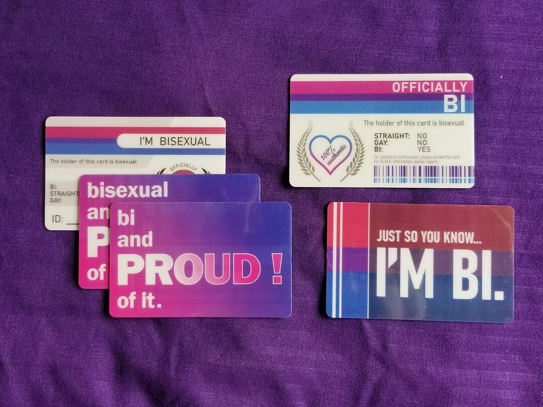 Bisexual Pride Month Set 5 Cards - Etsy