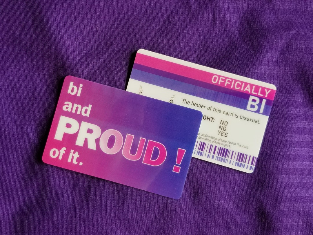 Bi Pride Month Set 2 Cards - Etsy