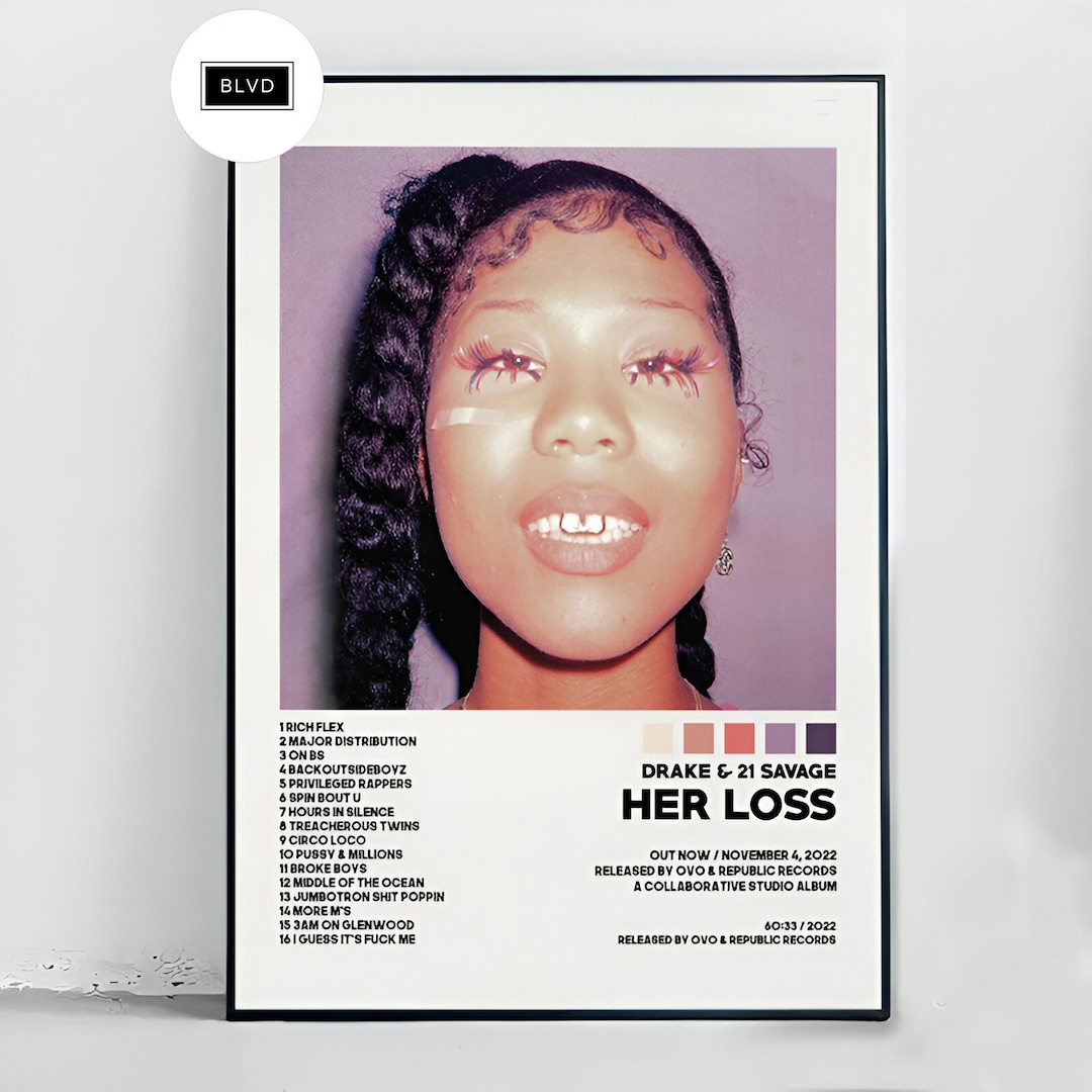 Drake Poster Drake Her Lossposter 21 Savage Her Loss Album - Etsy
