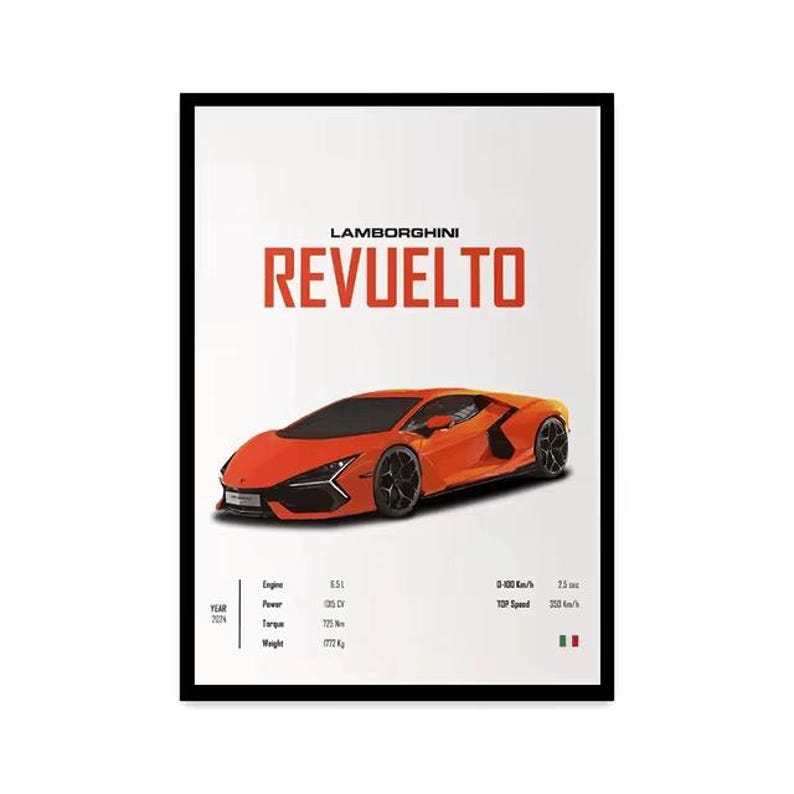 Lamborghini Revuelto Canvas Poster High-quality Wall Art for Car ...