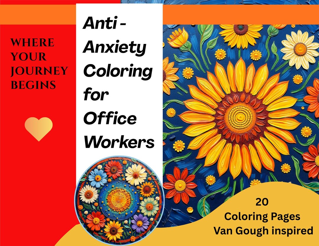Anti - Anxiety Coloring for Office Workers. Stress Free Beautiful ...