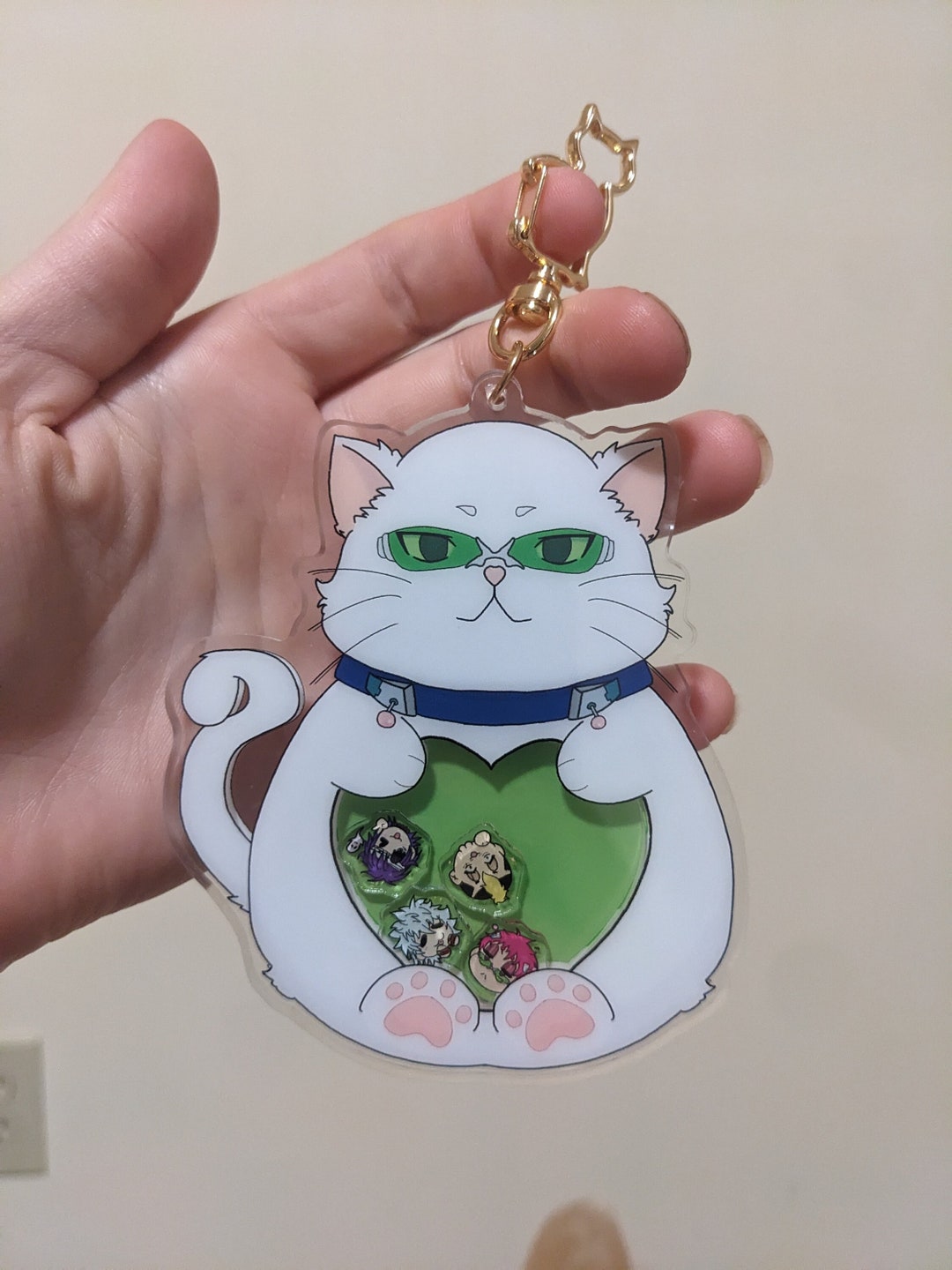 Saiki Kat Shaker Keychain - Etsy