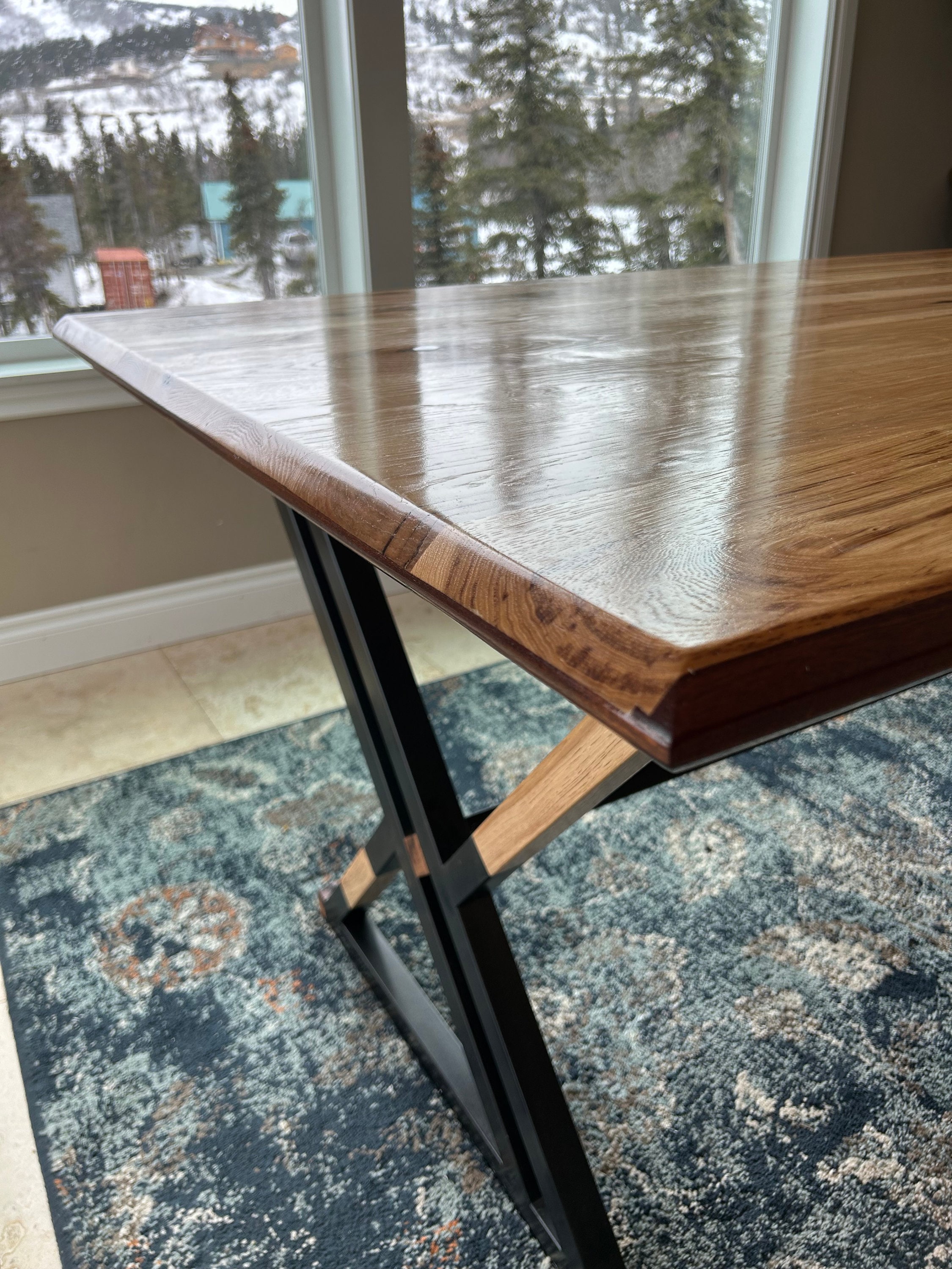 Hickory Dining Table With Sapele Accents - Etsy