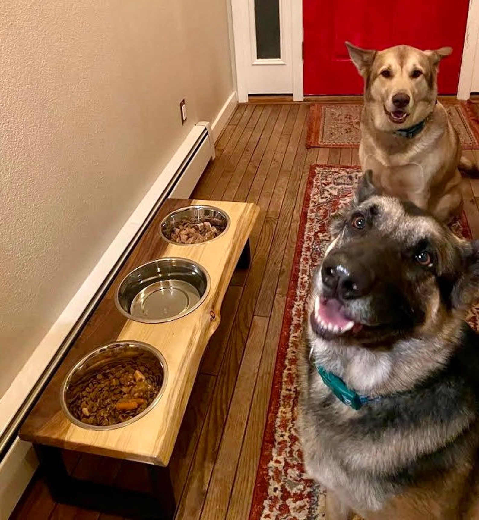 Live Edge Dog Bowl Stand - Etsy