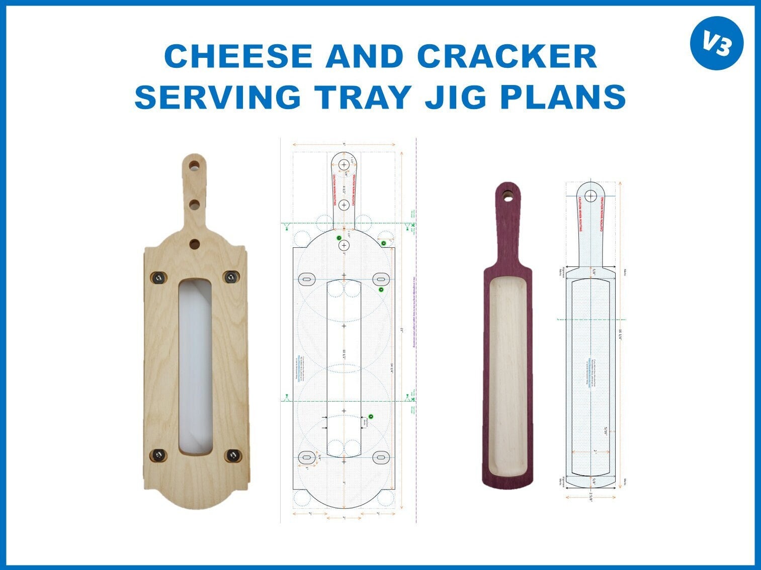 Cheese and Cracker Serving Tray Jig Plans (version 3) - Etsy