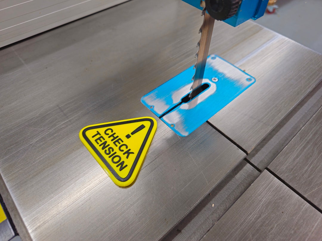 Magnetic "check Tension" Sign for Bandsaws | Protect Your Blades From ...
