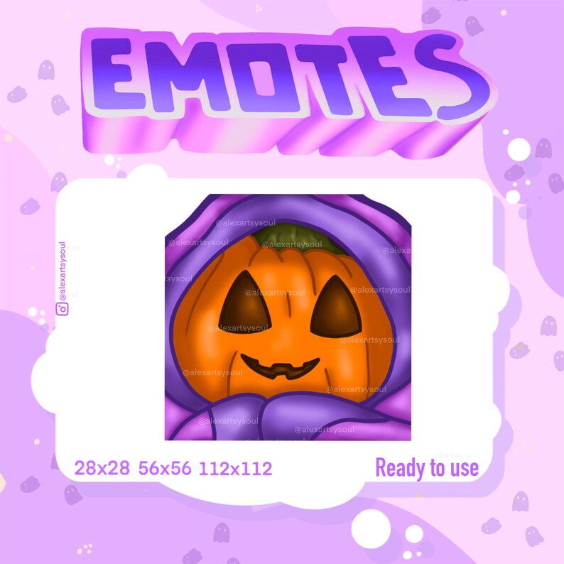 Pumpkin Emotes for Twitch and Discord | Pack of 5 Emotes for Halloween ...