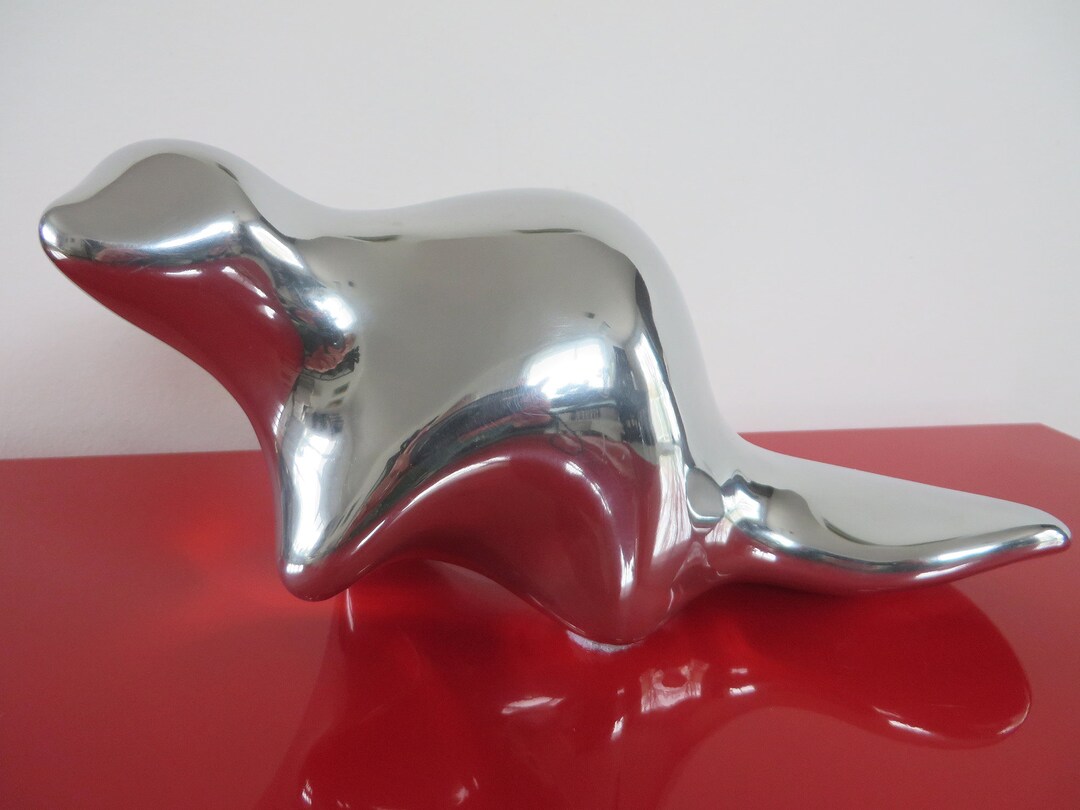 Huge Vintage Polished Aluminum Beaver Hoselton Sculpture - Etsy
