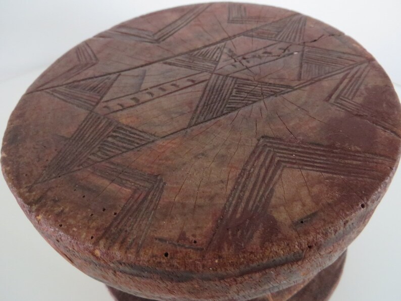 Small Ethnic African Handmade Wooden Dogon Stool Nicely Carved With ...