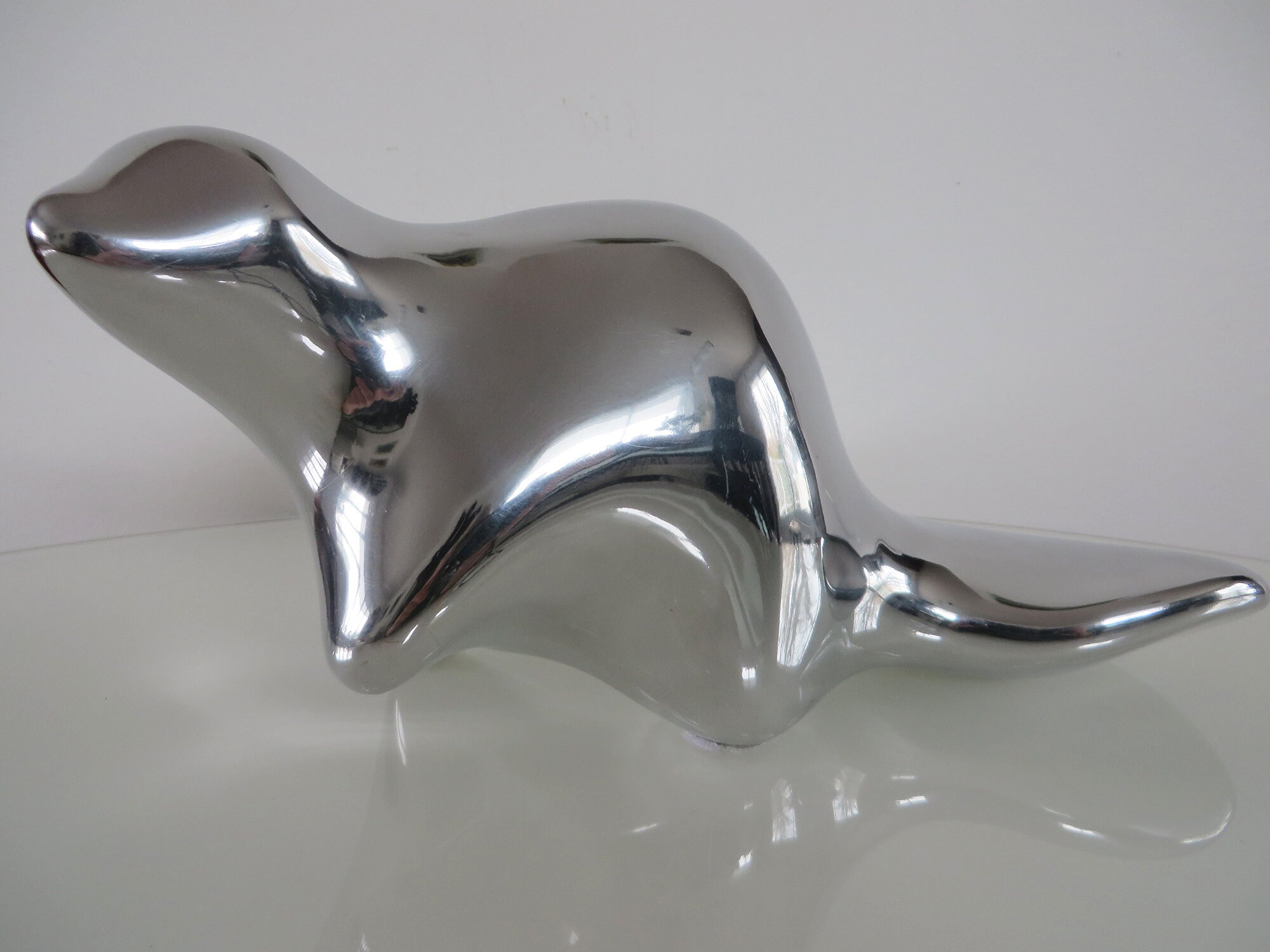 Huge Vintage Polished Aluminum Beaver Hoselton Sculpture - Etsy