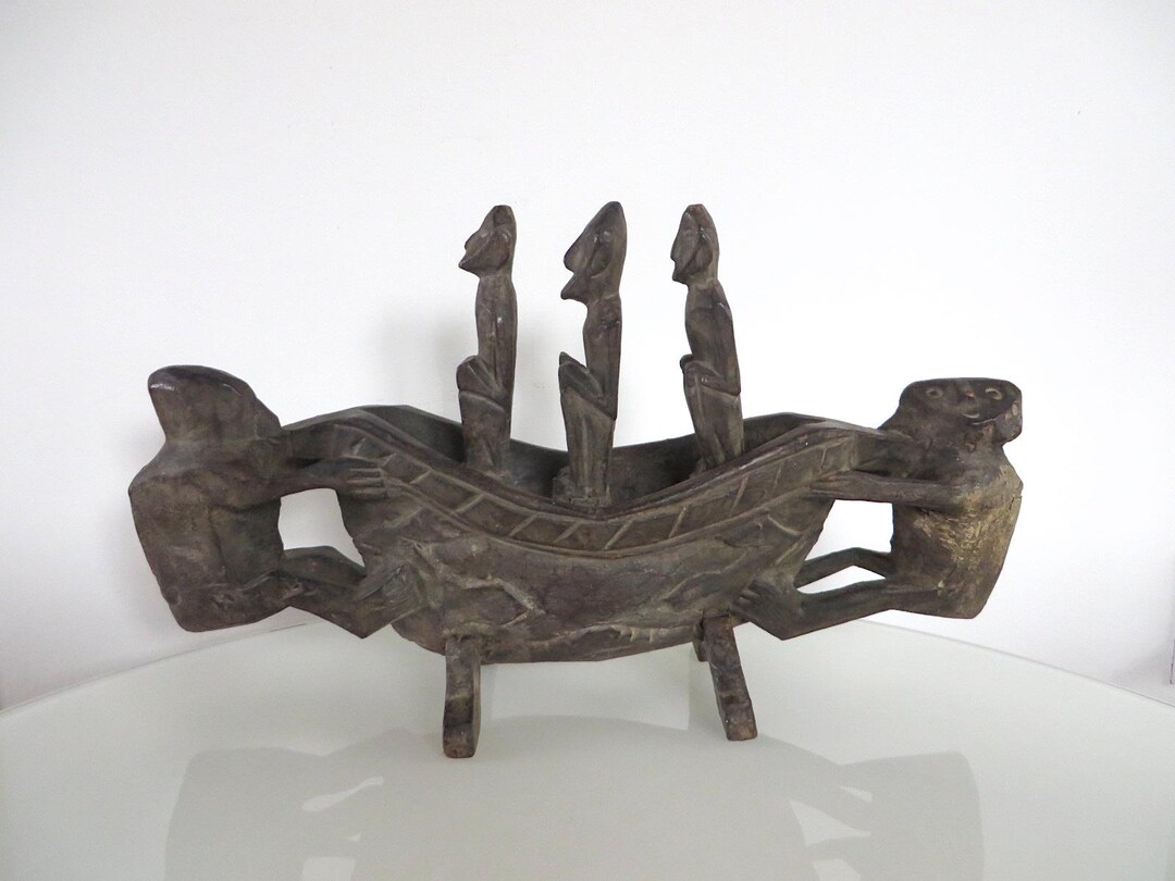 Tribal Borneo Pacific Islands Large Wooden Soul Boat Carving - Etsy