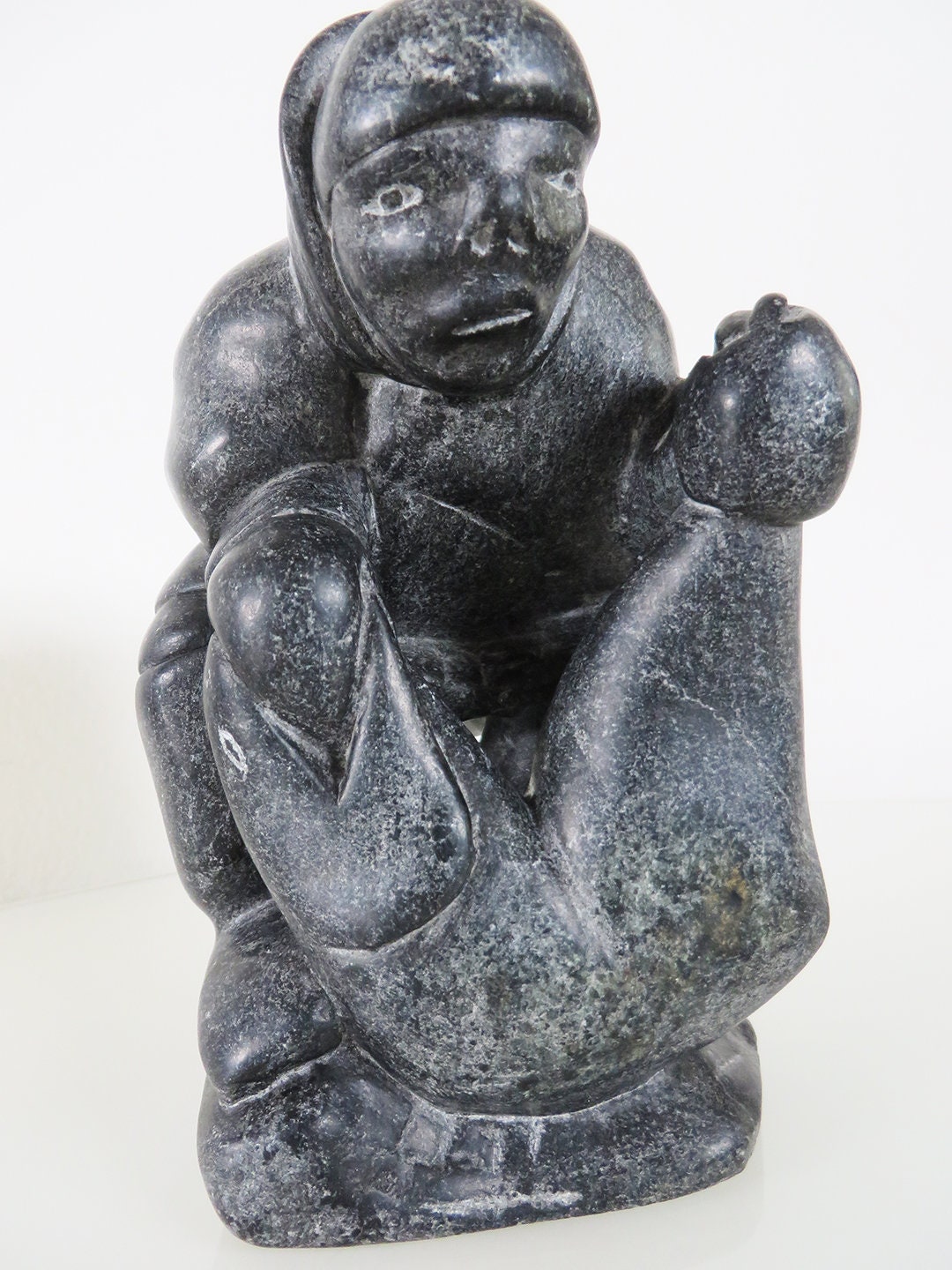 Inuit Native Soapstone Sculpture by Artist Sakaraias the Man - Etsy