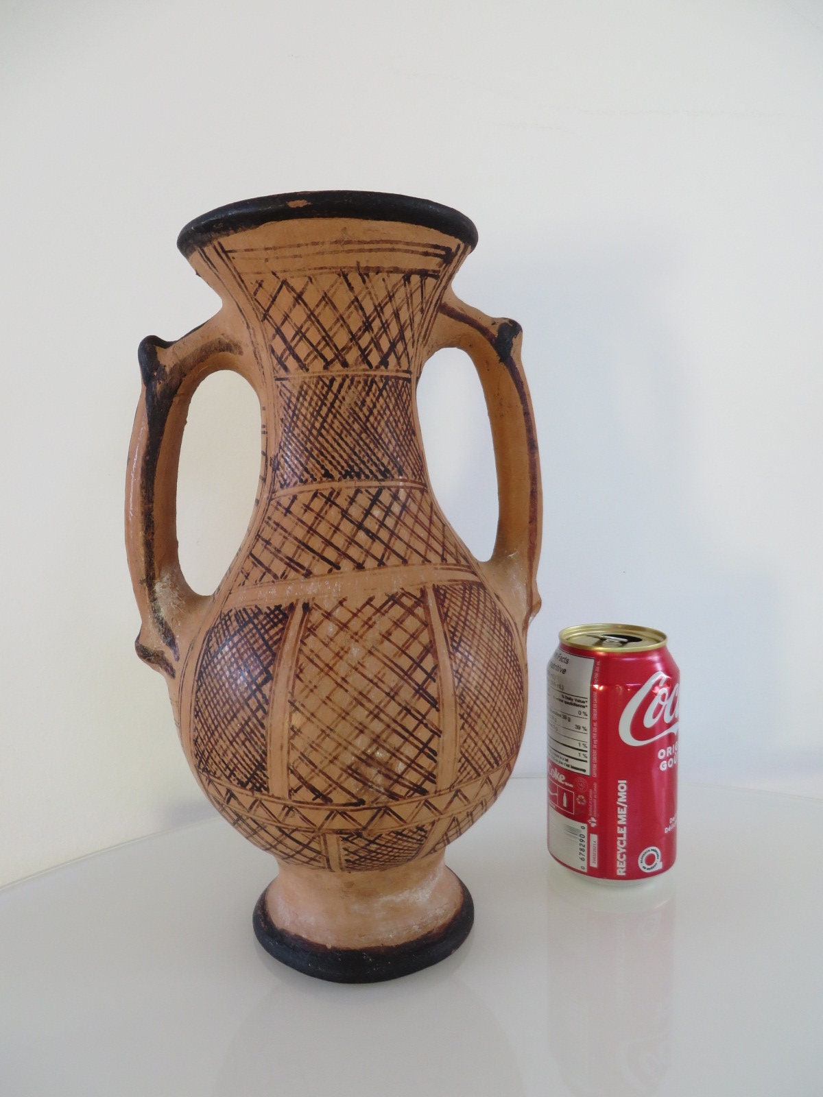 Moroccan or Algerian Berber Kabyle Clay Jar With Minimalist Geometric ...